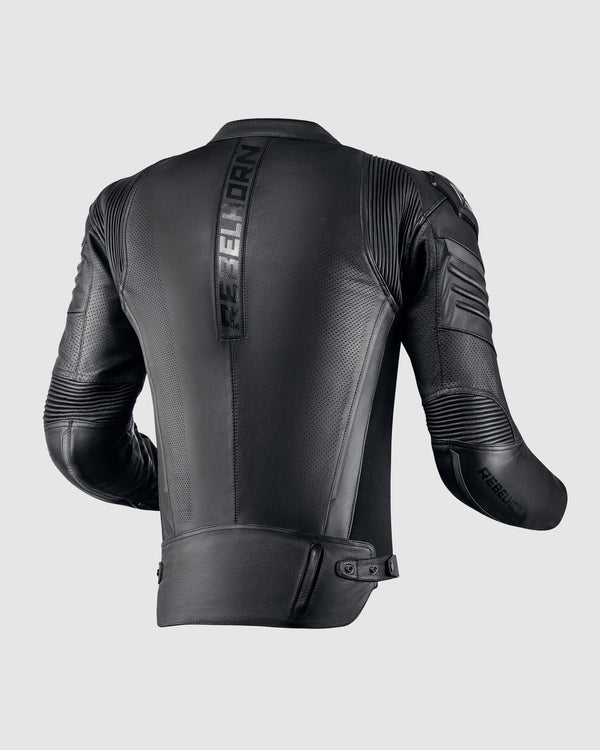 Vandal Motorcycle Leather Jacket Black | Rebelhorn Official