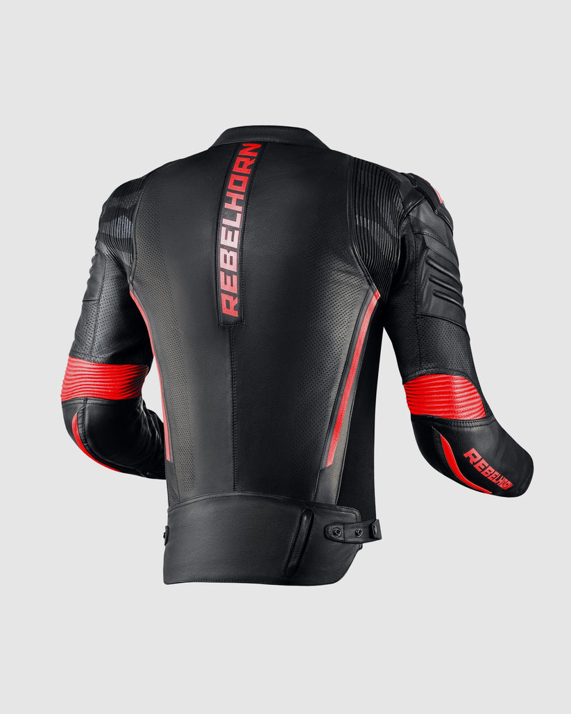 Vandal Motorcycle Leather Jacket Red – Rebelhorn Official