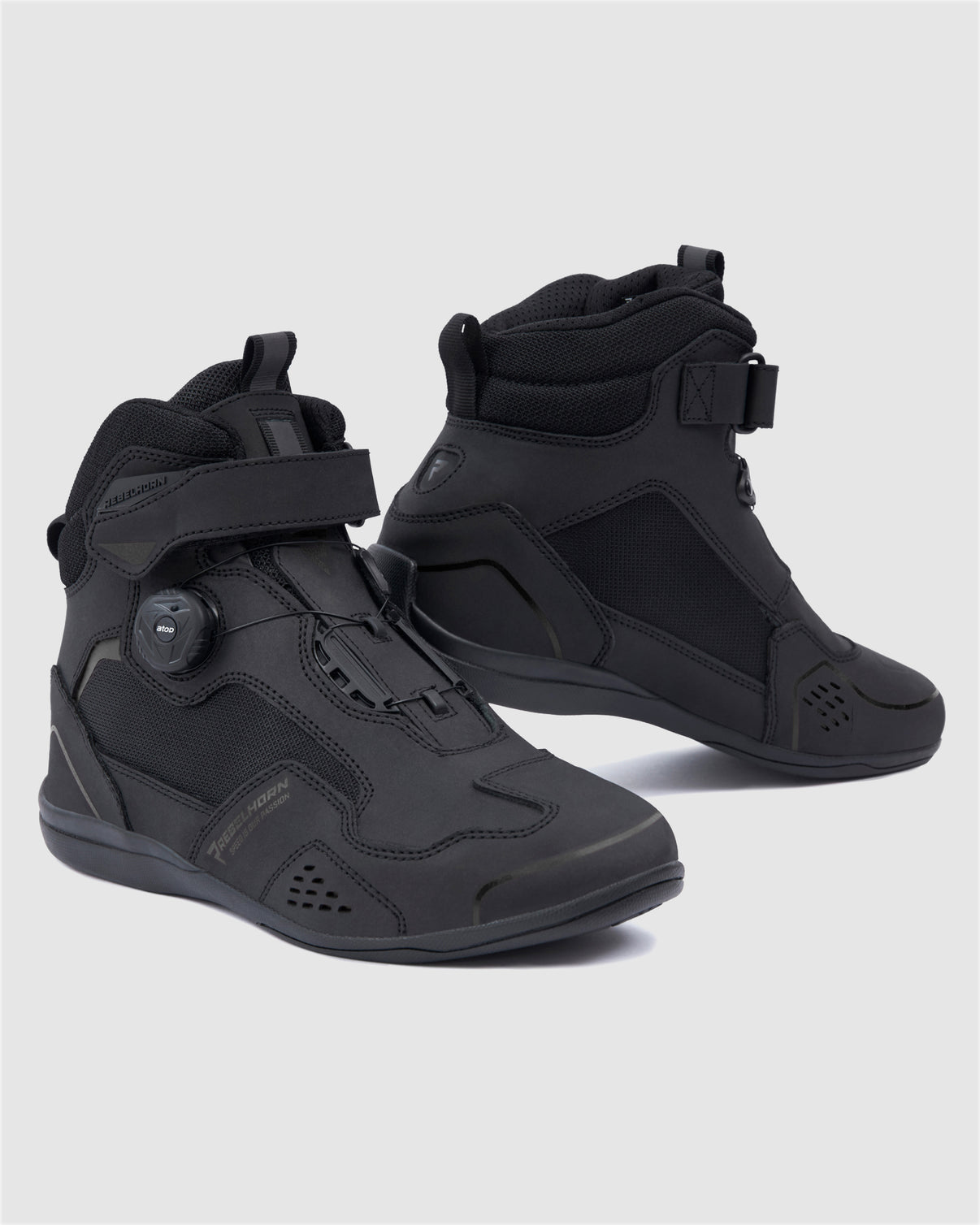 Spark II Motorcycle Boots Black | Rebelhorn Official