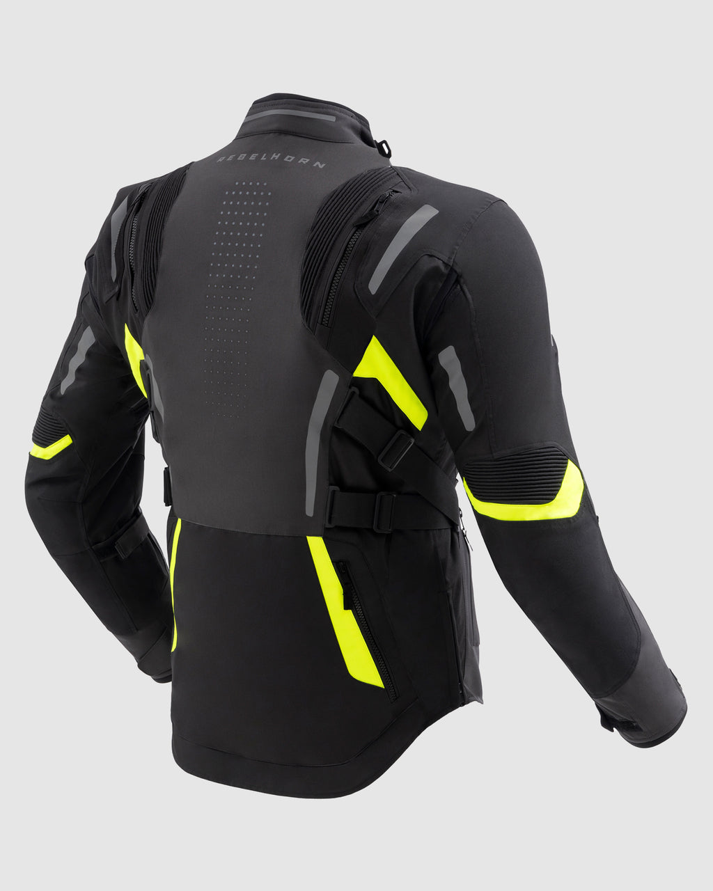 Hiker IV Black Anthracite Fluo Motorcycle Touring Jacket – Rebelhorn