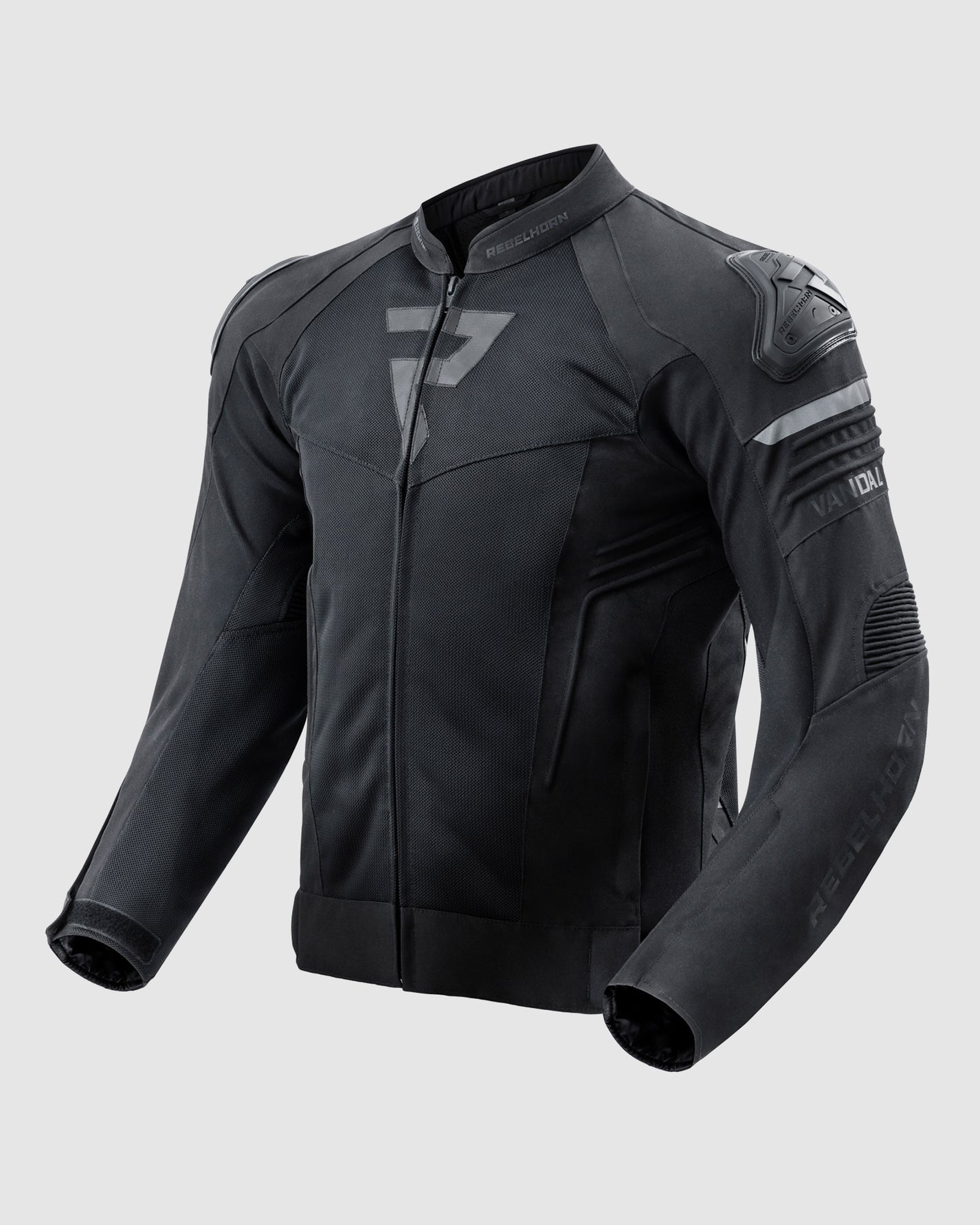 Vandal Mesh Motorcycle Jacket Black | Rebelhorn Official